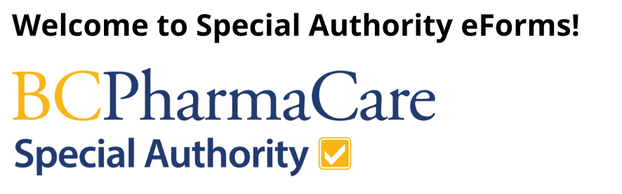 Provincial eForms Login page